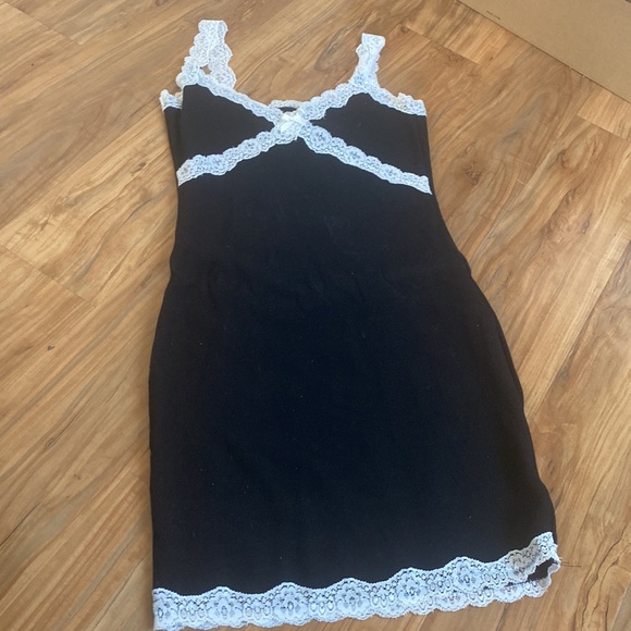 Dresses | Y2k Black And White Lace Drace | Poshmark